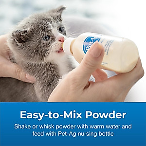 Pet-Ag KMR Kitten Milk Replacer Powder - 12 oz - Powdered Kitten Formula with Prebiotics, Probiotics & Vitamins for Kittens Newborn to Six Weeks Old - Easy to Digest