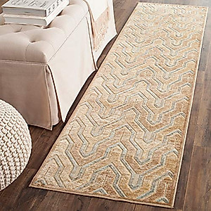 SAFAVIEH Paradise Collection 2'7" x 4' Stone PAR352 Art Deco Viscose Accent Rug