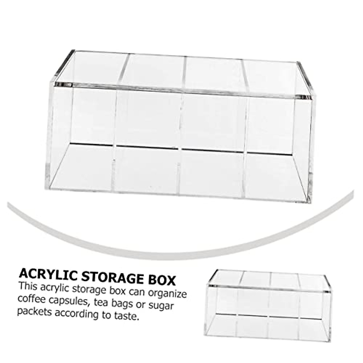 Alipis 1pc Box Coffee Storage Box Storage Container Storage Bins with Lids Flatware Storage Case Sunflower Curtain Clip Home Storage Case With Cover Showcase Clamshell Acrylic