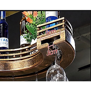 Wine Racks Metal Wine Rack/Hanging Red Wine Cup Holder/Hanging Upside Down Glass Holder/Creative Home Bar/Wine Rack Hanging Glass Holder (Size : 60 * 23cm)