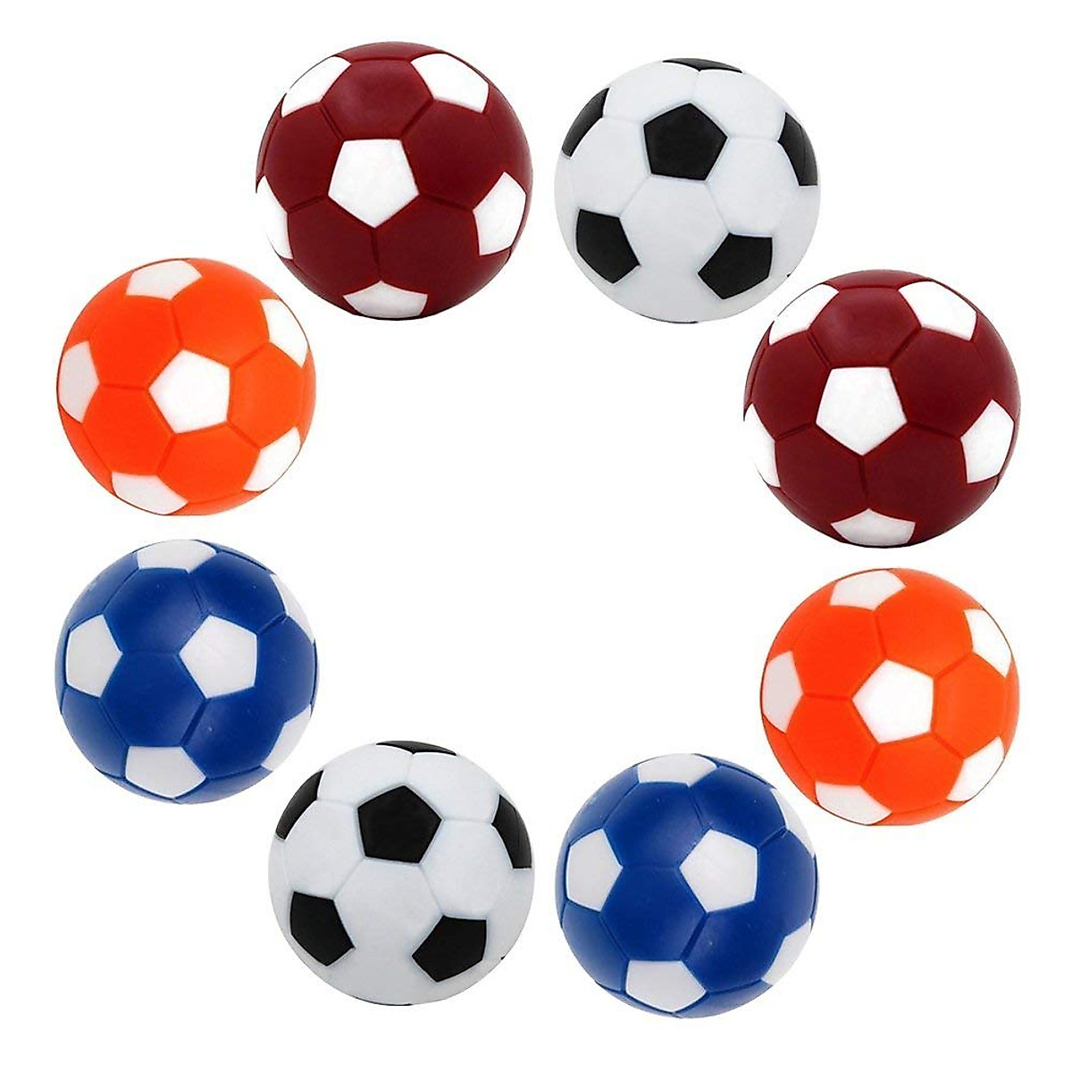 Qtimal 14 Pack Table Soccer Foosballs Replacement Balls, Multicolor 36mm (1.42") Official Foosball Tabletop Game Ball, Foosball Accessory Replacements for Home Recreation Room Foosball Table