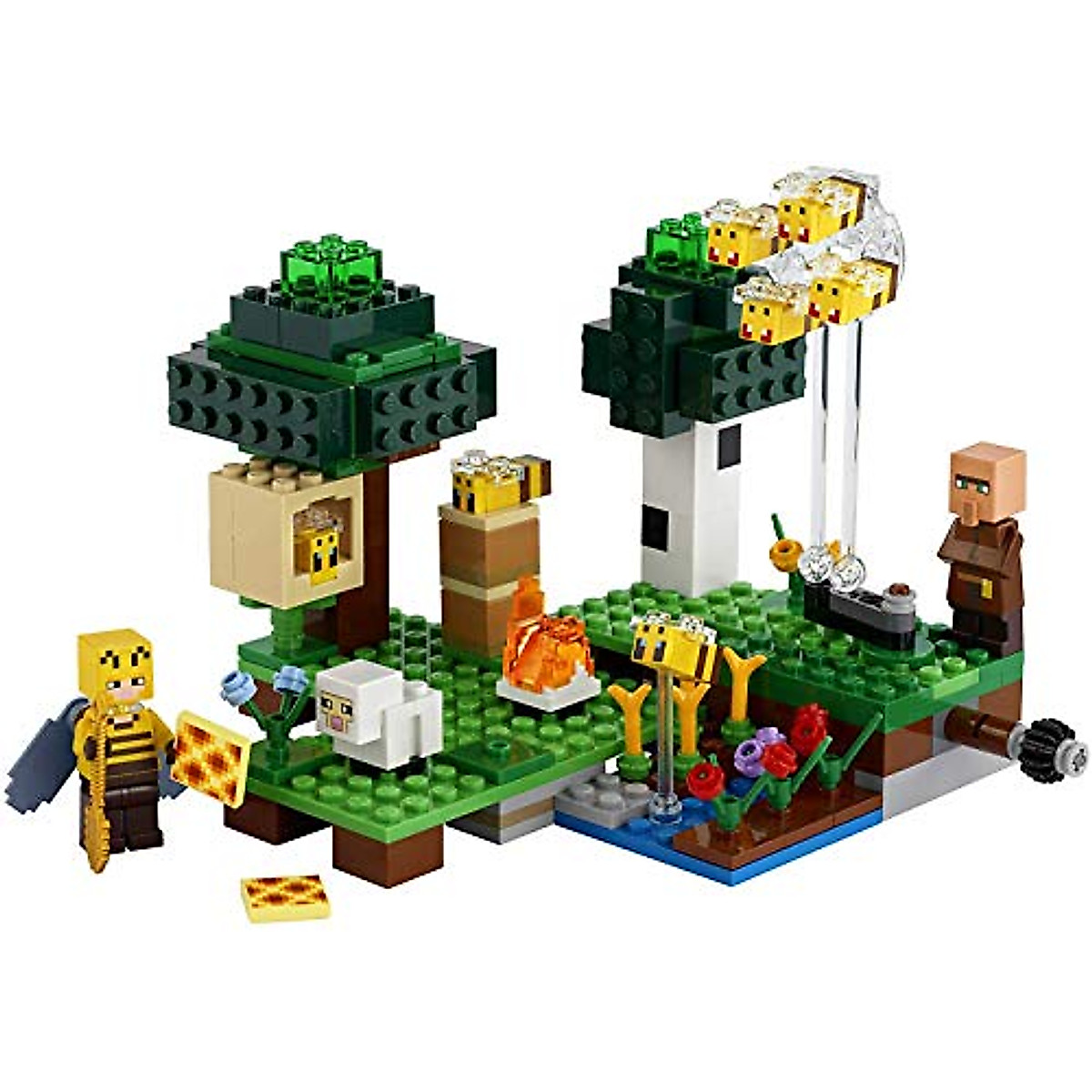 LEGO Minecraft The Bee Farm 21165 Minecraft Building Action Toy with a Beekeeper, Plus Cool Bee and Sheep Figures, New 2021 (238 Pieces),Multicolor