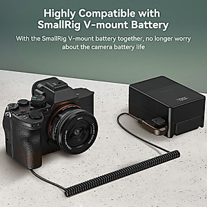 SmallRig D-TAP to NP-FZ100 Dummy Battery, NP-FZ100 Power Cable for Sony A7 III, A7 IV, A7S III, A7R III, A7R IV, A7R V, A7C, A7C II, A7CR, A1, A9, A9 II, A6600, A6700, FX3, FX30, ZV-E1 Cameras - 4253B