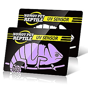 Makmzoon Reptile UV Tester, 3.3inch Test UVB Sensor Reptile Heat Lamp fit UVB Bulb UV Sensor Testing Card(2-Pcs)