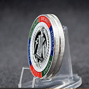 Armor of God Challenge Coin - Collectors Medallion - Antique Silver,