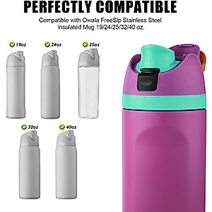 MIHAGUTY Replacement Button Compatible with Owala FreeSip 24oz 32oz, 2Pcs Water Bottle Lid Mouth Push Switch Top Cap Seal Stopper Replacement Parts for Owala 19/24/32/40oz Accessories