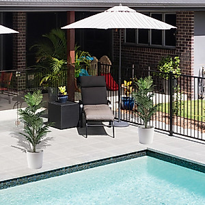 Ruopei 5ft Artificial Palm Trees for Outdoor 2 Pack - Tall Fake Tree for Living Room Faux Large Floor Plant Tropical Plants Indoor with Pot Office Home Bedroom Decor