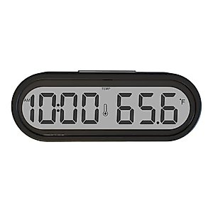 YUELER 2 in1 Convenient Car Digital Clock Convenient Accurate Dashboard Clocks Blue Digital Clock