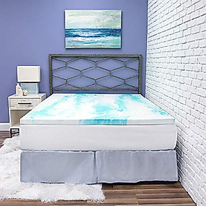 BioPEDIC 2" Gel Swirl Memory Foam True to Size Mattress Topper, Full