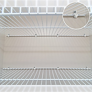 Oudain 24 Pack Down Wall Clips Closet Shelves Loop Clips Plastic Wire Wall Shelf Screws and Expansion Tubes (White)