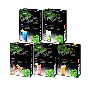 Fantasia Nicotine-Free Hookah, Hookah Shisha Flavors, Tobacco & Nicotine Free, Citrus Variety Pack, 50-Gram (Pack of 5) C5