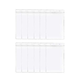 LGEGE 48PCS Transparent Waterproof Extra Large 6x4" Badge Holders （Vertical Style）for Passport ID,Cash,Plane Ticket, Receipts,Credit Card, etc