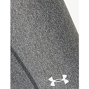 Under Armour Women's HeatGear Armour High Waisted Pocketed No-Slip Capri Leggings , Charcoal Light Heather (019)/White , Medium Short