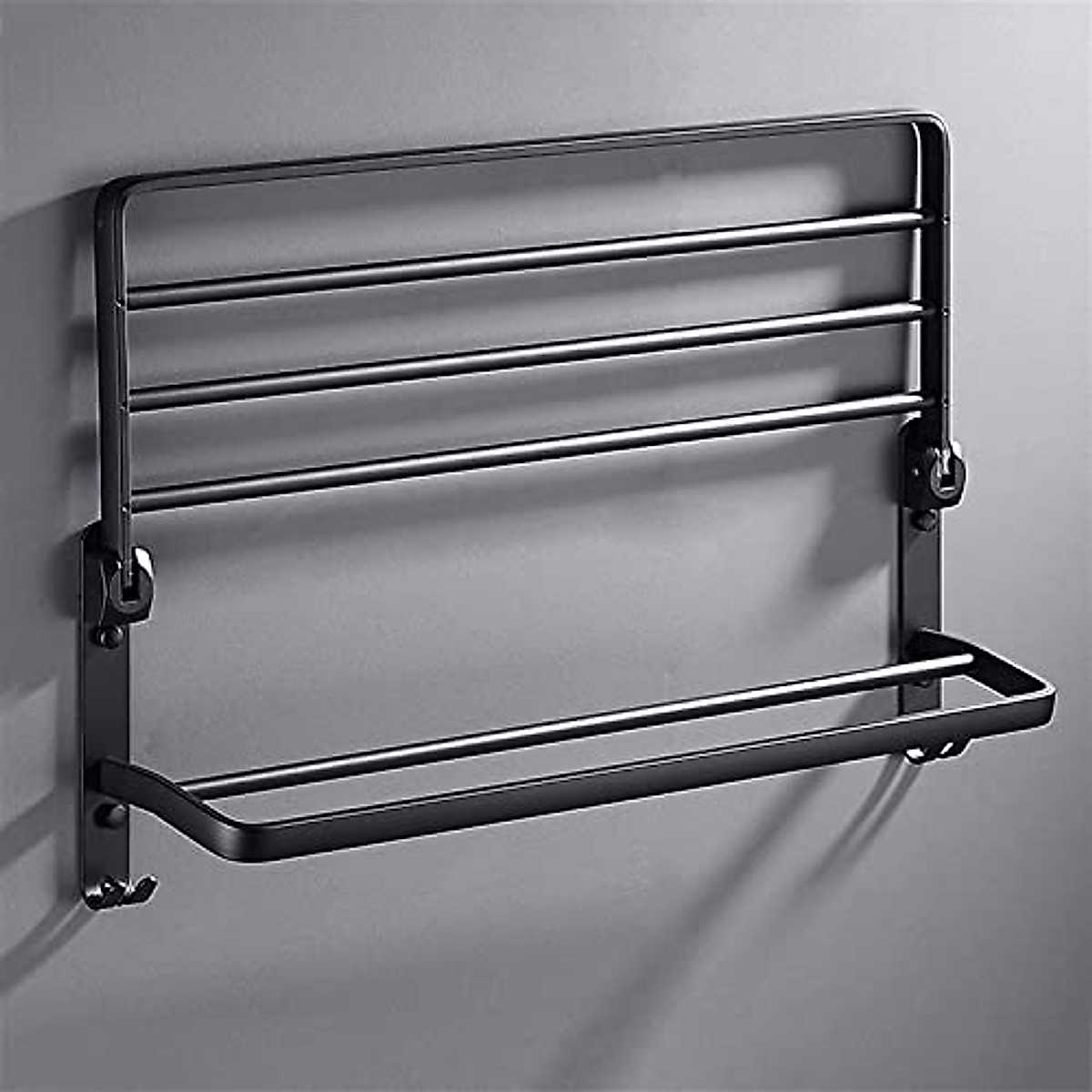 RUTAVM Towel Bar Rack Wall Mounted Bath Towel Rack Towel Bar Shelf Holder Double Dual Towel Rail Kitchen Bathroom Stainless Steel Matte for Bathroom (Size : 40Cm)