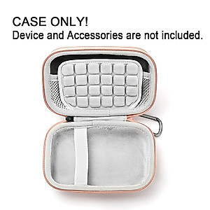 Hard Travel Carrying Case for Phomemo D30 Label Maker Portable Mini Thermal Label Printer and It's Accessories, Protective Storage Bag - Rose Gold