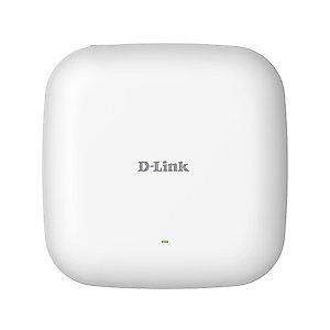 D-Link PoE Access Point WiFi 6 AX1800 Wave 2 Dual Band Wireless Internet Network Compact Design Wall Ceiling Mountable WiFi AC AP (DAP-X2810), White