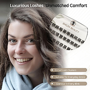 Wispy Natural Look,10mm,12mm,14mm,16mm(10-16mm) D Curl Lash Clusters,Multi-Styles,Individual lash Extensions,Lightweight, Easy to Apply,Suitable for Any Occasion,EHSZM BEAUTY(Natural+Common)