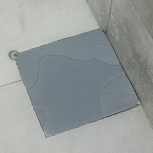 BESPORTBLE Bathtub Drain Plug 2pcs Tub Stoppers Silicone Floor Drain Anti- Odor Mat Square Drain Plugs Sewer Cover Bathtub Hair Stopper for Kitchen Bathroom Toilet 12cm Grey Tub Drain Stopper