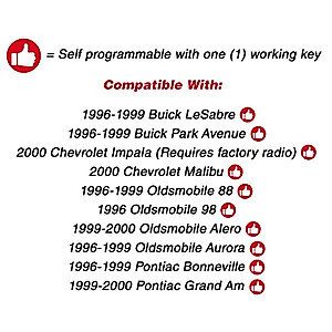 New Keyless Entry Remote Key Fob for 10443537