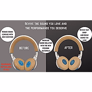 Premium Replacement SoundLink On-Ear Beige Ear Pads Cushions Compatible with Bose SoundLink On-Ear Wireless BH1 Headphones Bose On-Ear 2 (OE2) and Bose SoundTrue On-Ear Headphones. Great Comfort