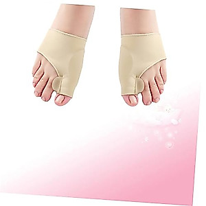 Thumb Brace 1 Pair Night Splint Thumb Protector Tool Stand Bunion Brace Nylon Socks Hallux Valgus Gloves Trigger Bracket Forefoot Khaki Pedicure Foot Protectors for Feet