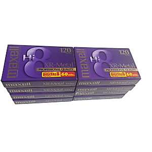 8 PACK MAXELL XR-METAL 120 PROFESSIONAL 8MM Hi8 60 min. TAPES