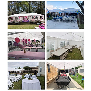 10'x30'x8.5' White Outdoor Gazebo Canopy Tent 8 Removable Walls, for Wedding Tent Party Tent Meeting Tent Camping Tent Commercial Use Backyard Events Etc, Easy to Assemble, Elegant Design