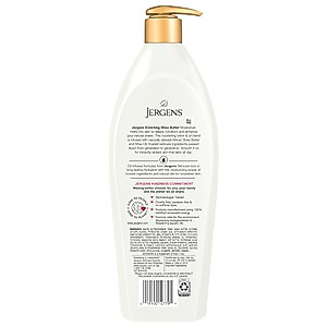 Jergens Shea Butter Hand and Body Lotion, Deep Conditioning Moisturizer, 3X More Radiant Skin, with Pure Shea Butter, Dermatologist Tested, 26.5 Oz
