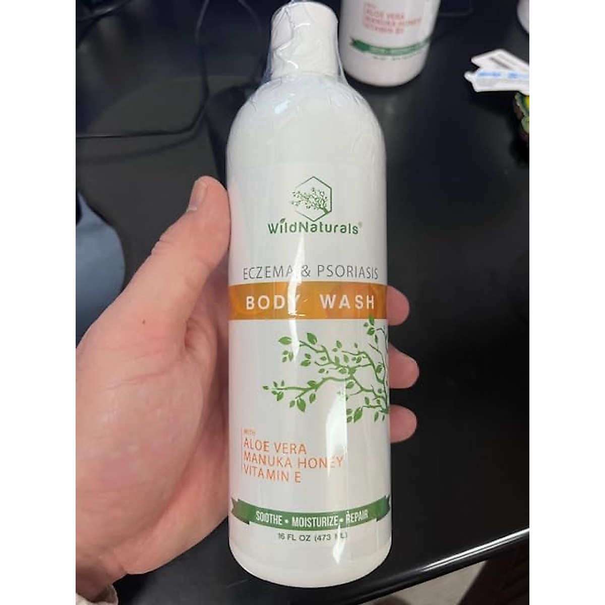 Wild Naturals Organic Body Wash – Moisturizing & Exfoliating Wash for Sensitive, Dry, Itchy Skin – Hydrating Hypoallergenic Body Wash for Men & Women