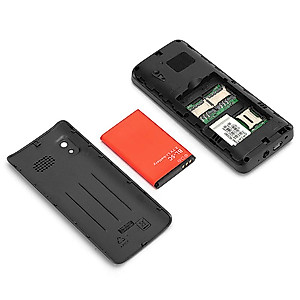 ASHATA Unlocked Mobile Phone, 1.7in Screen Simple Phone with 3.5mm Headphone Jack, 32MB and 32MB, 0.08MP Camera, Dual SIM Card 2G Cellphone, 1500MAh, Black-US