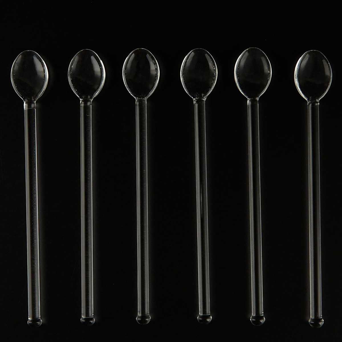 10Pcs Clear Glass Spoons,Heat Resistant Glass Teaspoons,5.8inch Mini Coffee Stirring Spoon,for Cold Drink Yogurt Cocktail Desserts Ice Cream Appetizers