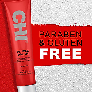 CHI Pliable Polish, Styling Paste For Versatile Styling With Movement & Definition, No Sticky Or Stiff Feel, Sulfate, Paraben, & Cruelty-Free, 3 Oz