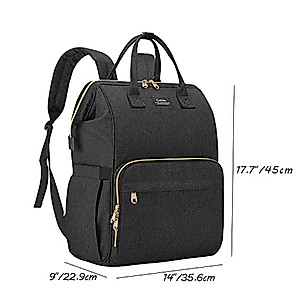 CURMIO Breast Pump Bag Backpack Compatible for Spectra S1, S2, Medela, Pumping Tote with Compartment for Cooler Bag, with Padded Laptop Sleeve for Working Moms, Black