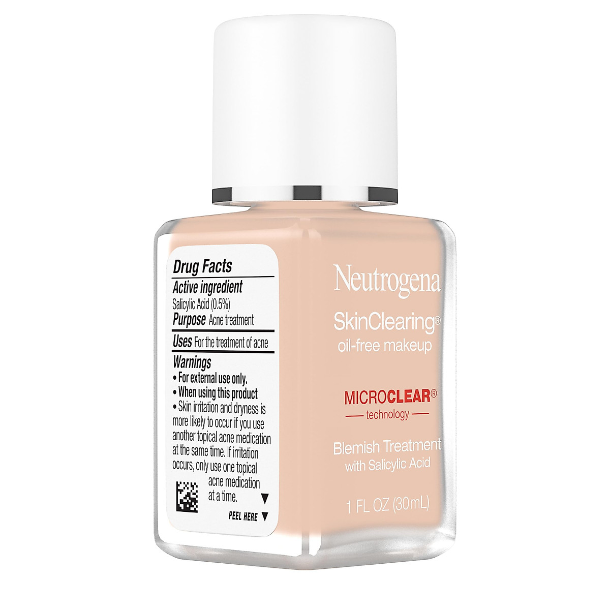 Neutrogena SkinClearing Oil-Free Makeup, Soft Beige 50, 1 Fl. Oz (Pack of 1)