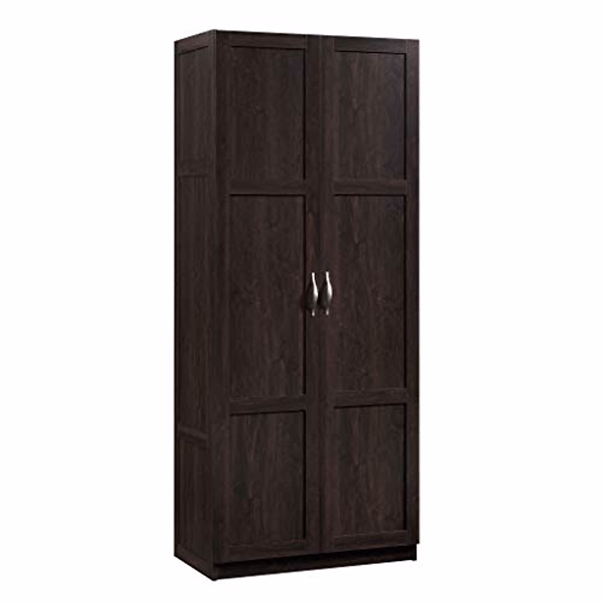 Sauder HomePlus Wardrobe, L: 28.98" x W: 20.95" x H: 71.18", Dakota Oak Finish & 419496 Miscellaneous Storage Storage Cabinet, L: 29.375" x W: 16.125" x H: 71.125", Cinnamon Cherry Finish