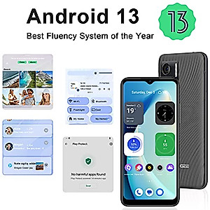 DOOGEE N50 2023 Unlocked Cell Phone, 15GB+128GB Android 13 Smartphone, 6.52" Display Android Phone, 50MP AI Camera Dual 4G Phones Unlocked, 90dB Loud Speaker, OTG, Fingerprint, T-Mobile - Grey