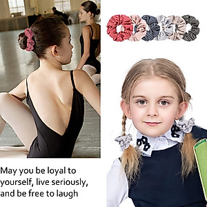 Velscrun 20 Pcs Floral Plaid Solid Color Scrunchies, Scrunchies for Girls Women with Chiffon, Hair Scrunchies for Women's Hair Elastics Bands Ponytail Holder Bulk, Hair Accessories Hair Ties Gifts