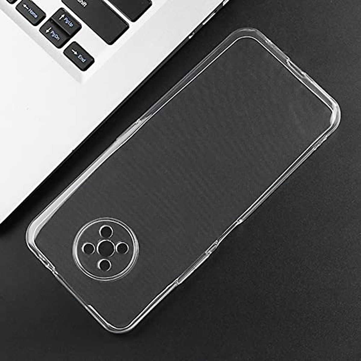 Ytaland for Nokia G50 5G Case, with 2 x Tempered Glass Screen Protector. Crystal Clear Silicone Shockproof TPU Bumper Protective Phone Case Cover