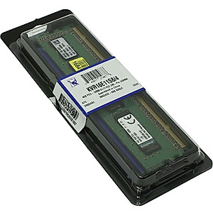 Kingston Technology Value RAM 4GB 1600MHz DDR3 PC3 12800 ECC CL11 DIMM SR x 8 with TS Desktop Memory KVR16E11S8/4