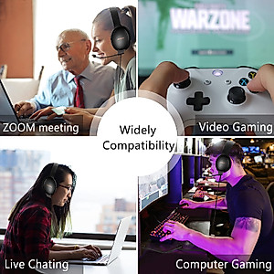 Uberwith Boom Microphone Cable Noise-Cancelling Replacement Compatible with Bose QC35 & QC35 II & QC45 Headphones with Mute Switch for PC, Laptop, PS 4/5, Xbox One Controller