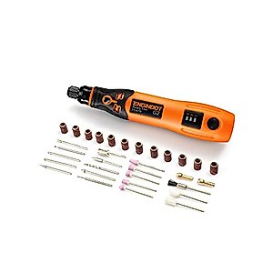 Mini Cordless Rotary Tool kit, ENGiNDOT 3.7V with 32 Accessories, 3-Speed, USB Charging Rotary Tool for Sanding, Polishing, Drilling, Etching，Engraving, DIY Crafts