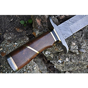 Perkin Outstanding Value - Custom Handmade Damascus Hunting Knife - Mini Sword