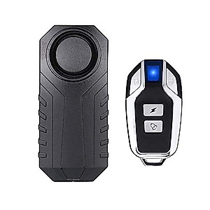 Mengshen Updated Anti Theft Bicycle Alarm, 113dB Waterproof Wireless Alarm with Remote Control for Bike, E-Bike, Motorcycle, Scooter, Trailer