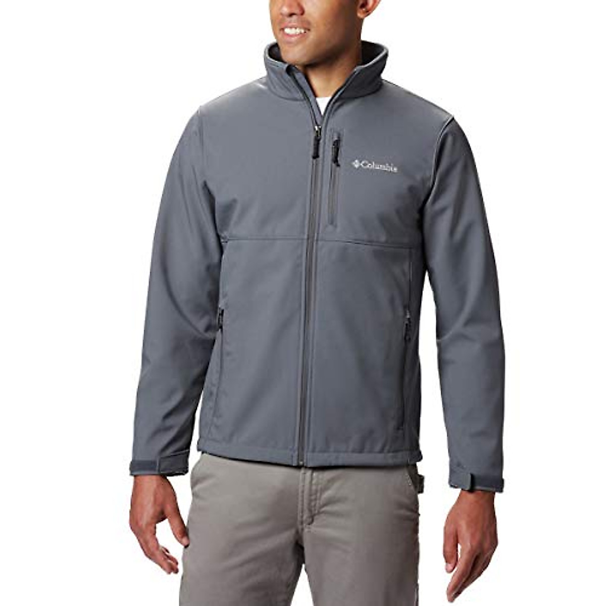 Columbia Men's Ascender Softshell Front-Zip Jacket, Graphite, Medium