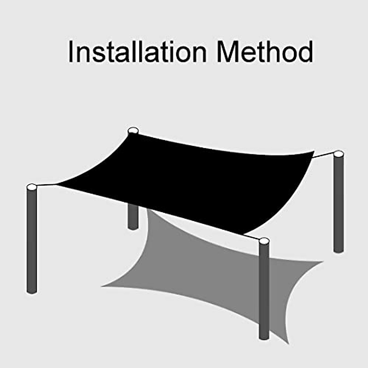 TOTOZAKUL Shade Cloth - Garden Mesh Netting Black-7x7 FT,with Grommets Outdoor Sun Cover for Pergola Patio Plants Greenhouse Chicken Coop Shading Rate 70-90% Sunblock Net Patio,Shade Sails Lawn