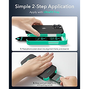 ESR 3 Pack 9H+ Glass for iPhone 16 Pro Max Screen Protector, [Military Grade Shatterproof & Longest Durable] Armorite Ultra-tough Tempered Glass with UltraFit Tray