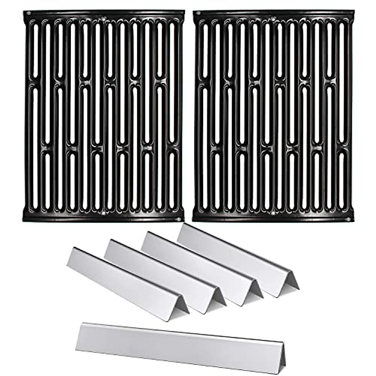 Hongso 15" Grill Grates and 21.5" Flavorizer Bars Heat Plates Replacement Parts for Weber Spirit E S 200 210 with Side Control, Genesis Silver A, Spirit 500 Gas Grills