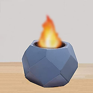 Aobaks Tabletop Fire Pit, Baclcony Fire Pit, Concrete Table Top Fire Pit, Personal Fire Bowl Outdoor Fireplace for Indoor and Outdoor Use.