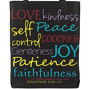 Religious Inspirational Gifts for Women, Fruits of the Spirit Tote Bag, 16 Inch