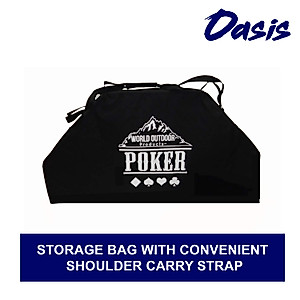 Portable TuscanyPro Professional High Roller Tour Lightweight Folding Poker Table Aluminum-High and Low Settings-Carry Bag-Take it Anywhere-Best Poker Table-Award Winner 2019